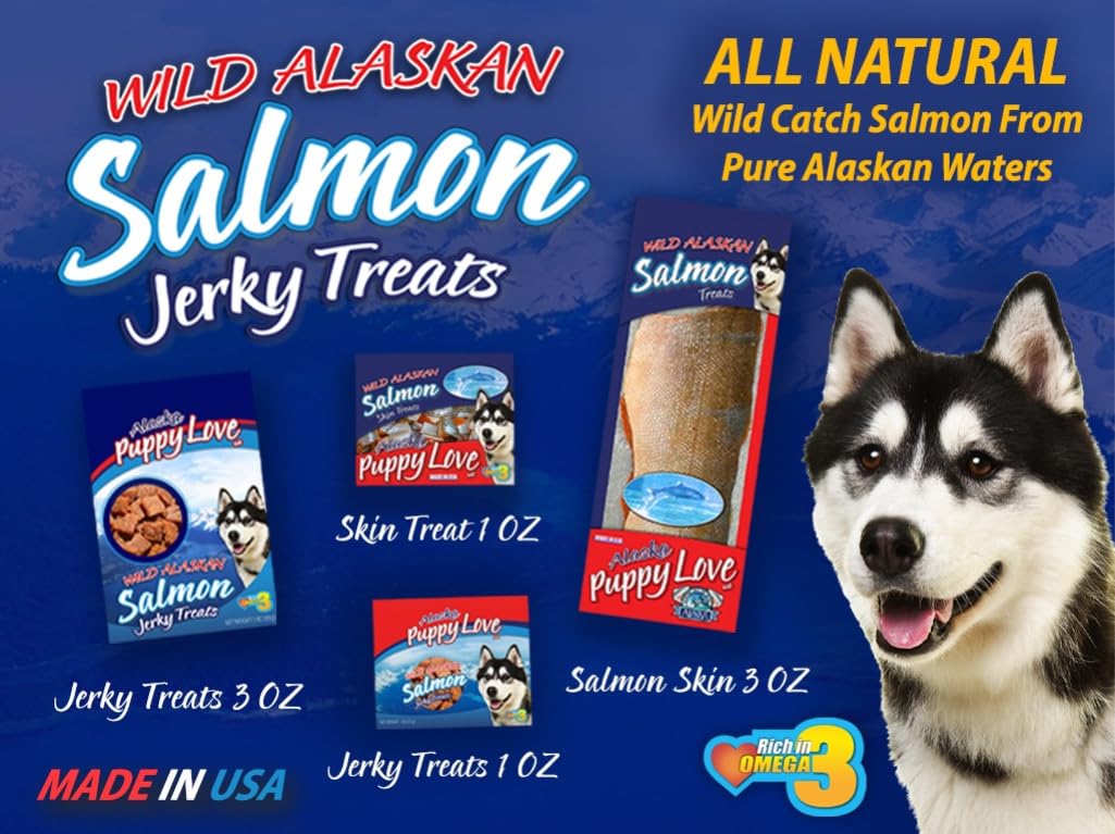 Alaska Puppy Love Wild Alaskan Salmon Jerky 3oz