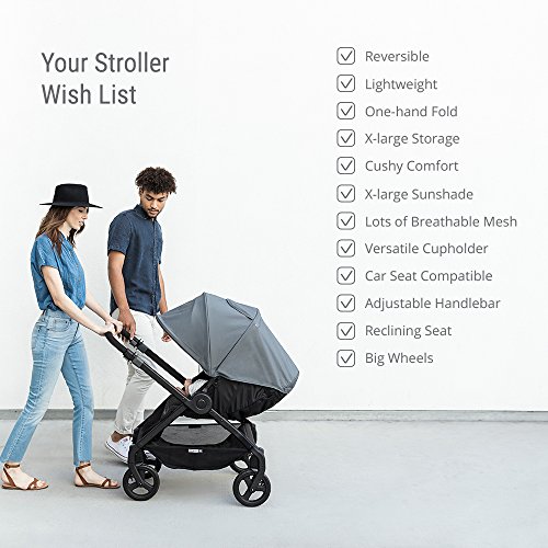 Ergobaby Stroller, Travel System Ready, 180 Reversible with One-Hand Fold, Black