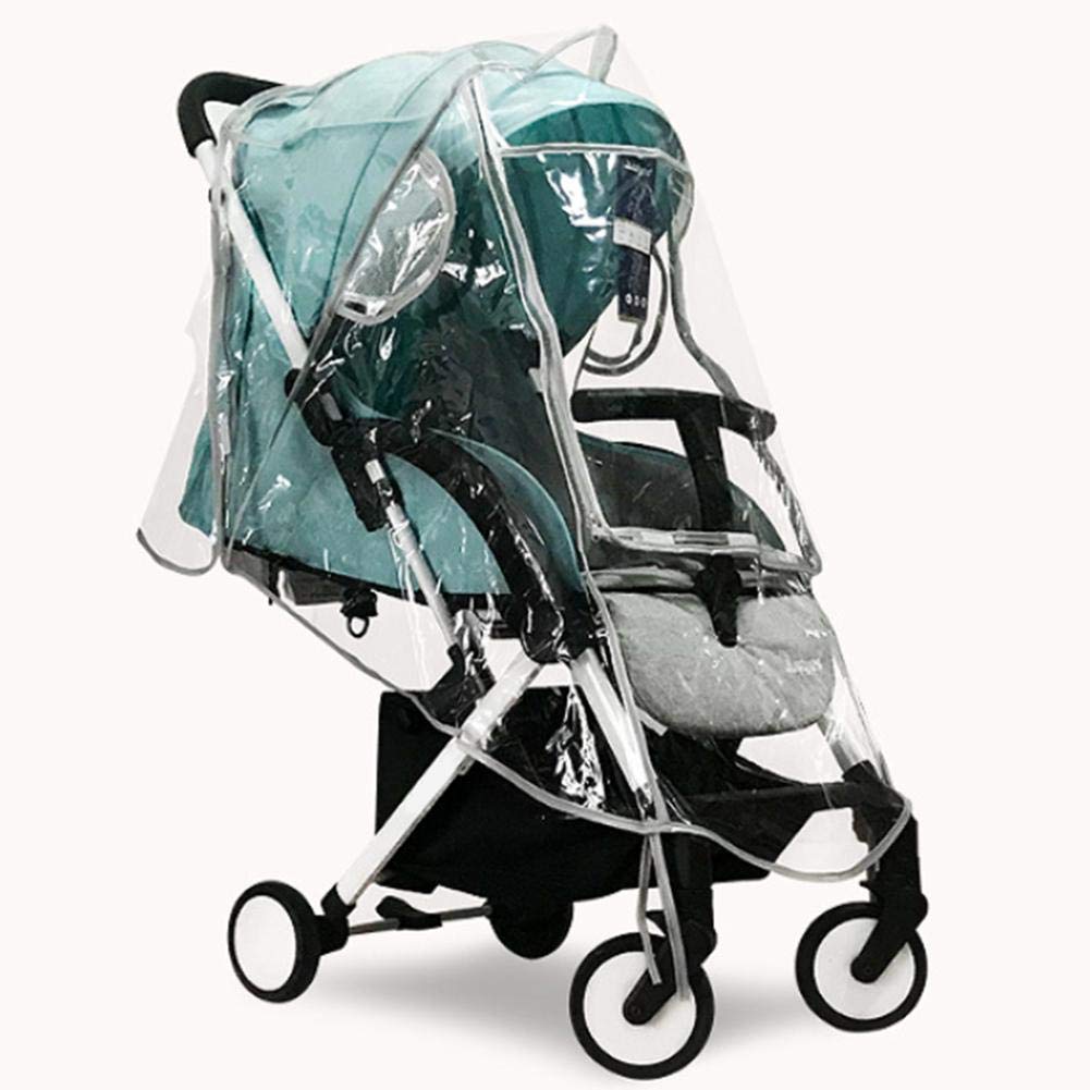 Troller Net, Waterproof All-Round PVC Stroller Rain Cover, Travel for Baby Protection Baby(EVA Half-Open Window rain Cover)