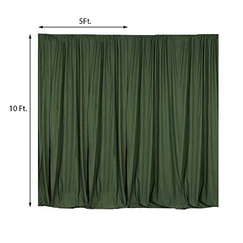 BalsaCircle 10 ft x 10 ft Willow Green Polyester Photography Backdrop Drapes Curtains Panels - Wedding Decorations Home Party Reception Supplies