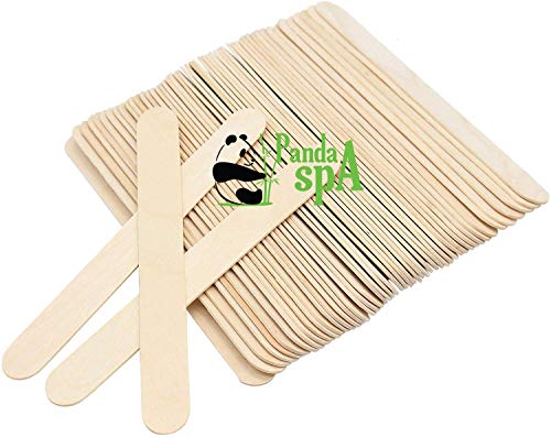 PandaSpa 100 Pieces Jumbo Craft Sticks, Premium Natural Wood for Building, Mixing, and Creating Craft Projects, Size 6 x 3/4