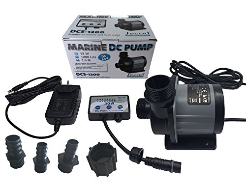 Jebao/Jecod DCS-1200 DC Water Pump 320GPH 4.9ft for Marine Reef Tanks Sump Skimmer Protein