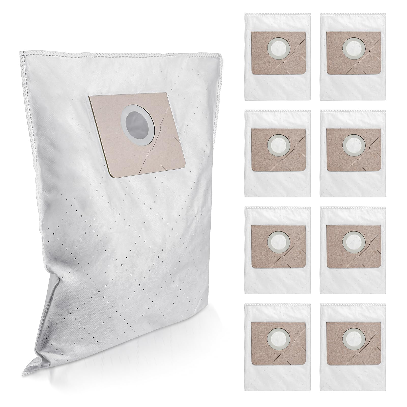 8 Pack Replacement Dust Bags for Fein Turbo I Wet/Dry Vacuum Cleaner, Tear-Resistant Non-woven Filter Accessory Bag for Dustex 25L Model, 31345061010