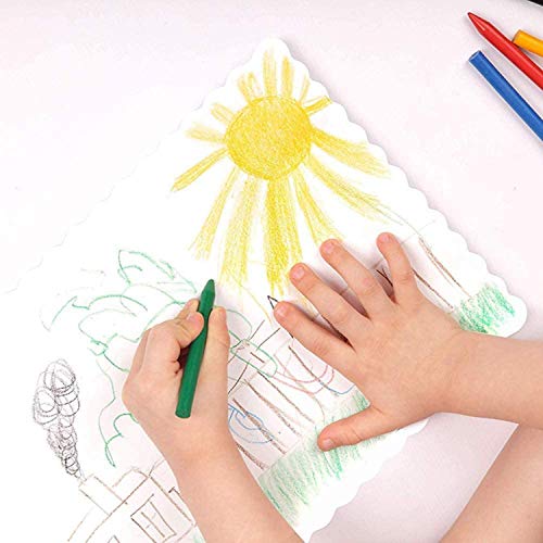 Paper Placemats for Dining Table β Disposable Scalloped Edges Blank Table Mats Great for Parties and Christmas Table Decorations 10"x14" 47 Pack (White)