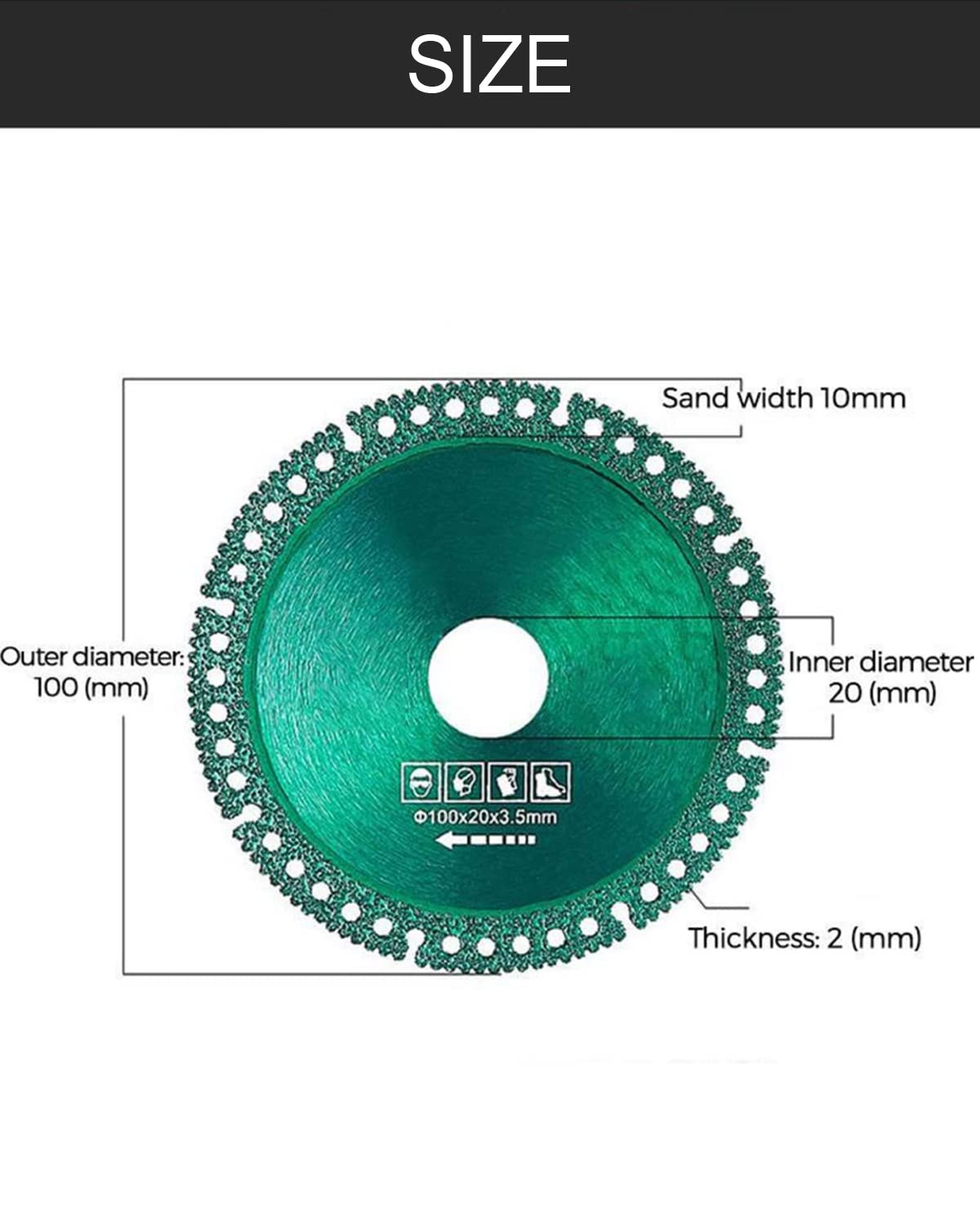 4 Inch Composite Multifunctional Cutting Saw Blade ,Glass Cutting Disc ,Ultra-Thin Saw Blade for Angle Grinder, Ceramic Tile Glass Cutting Disc for Glass, Jade, Crystal, Tile, Ceramic (5PCS)