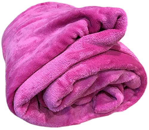 Home Must Haves Solid Hot Pink Affordable Bed Blanket Bedding Throw Fleece Super Soft Warm (Queen), (Hot Pink Blanket 1)