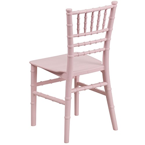 Flash Furniture Child’s Pink Resin Party and Event Chiavari Chair for Commercial & Residential Use