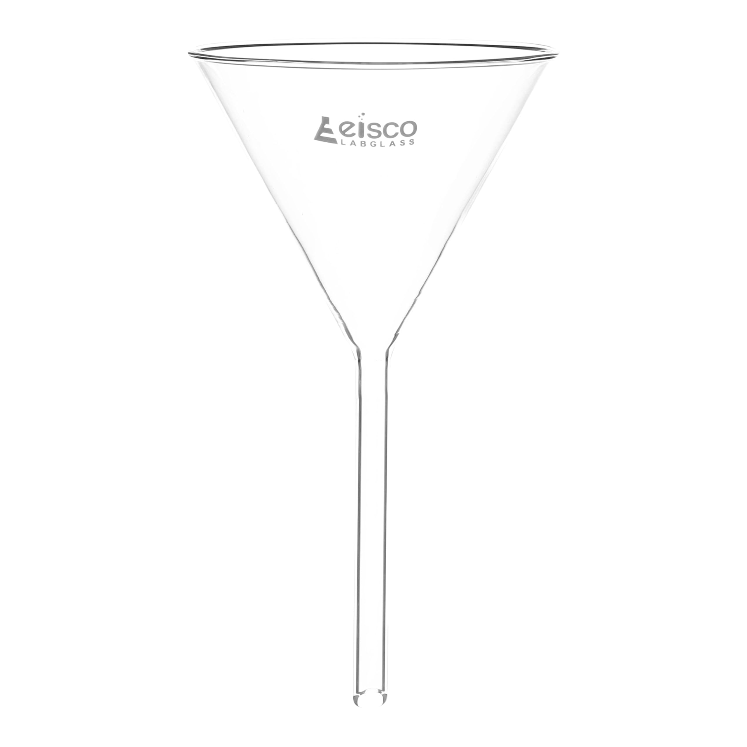 EISCO Filter Funnel, 100mm - 60° Angle - Plain Stem, 10mm - Borosilicate Glass