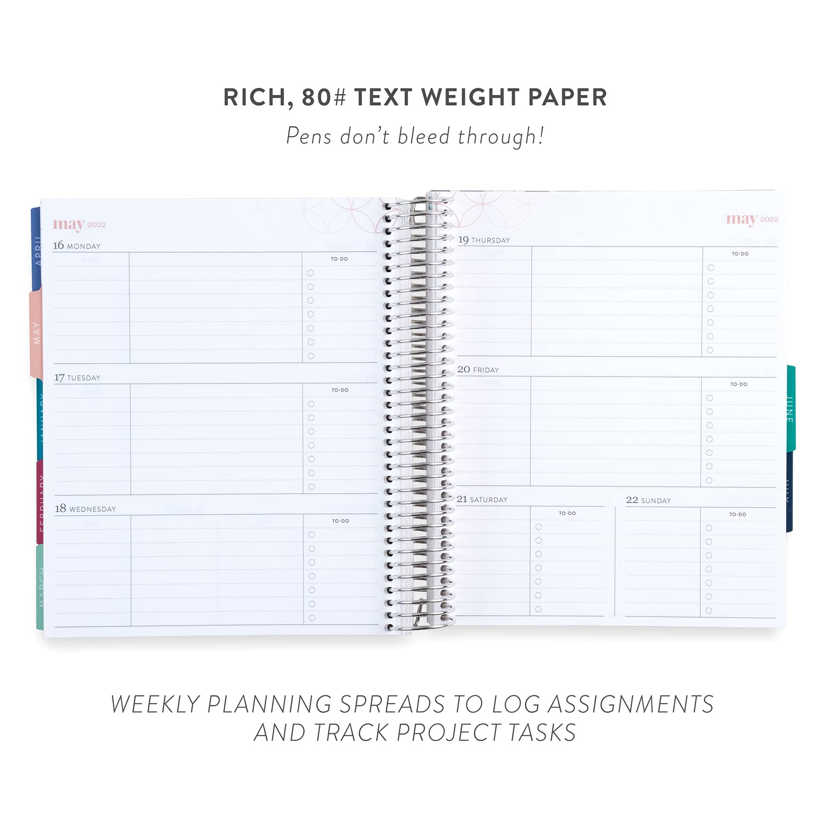 7" x 9" Spiral Bound 12 Month Academic Planner ( Jan 2022 - Dec 2022 ) - Endless Rainbows. Monthly & Pages. Productivity & Schedule Pages. Stickers by Erin Condren.