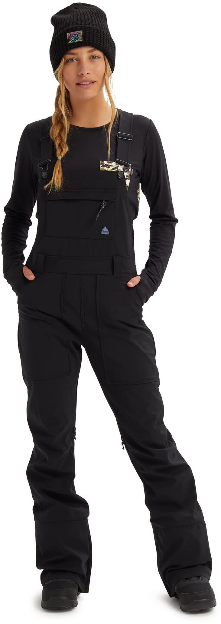 Burton Womens Avalon Bib Softshell, True Black, Small