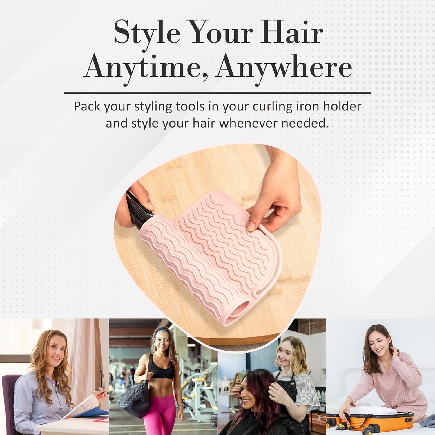 Heat Resistant Mat - Iron Mat - Curling Iron Holder - Silicone Heat Resistant Mat - Makeup Mat - Hot Tools Mat - Hot Tools Flat Iron Holder