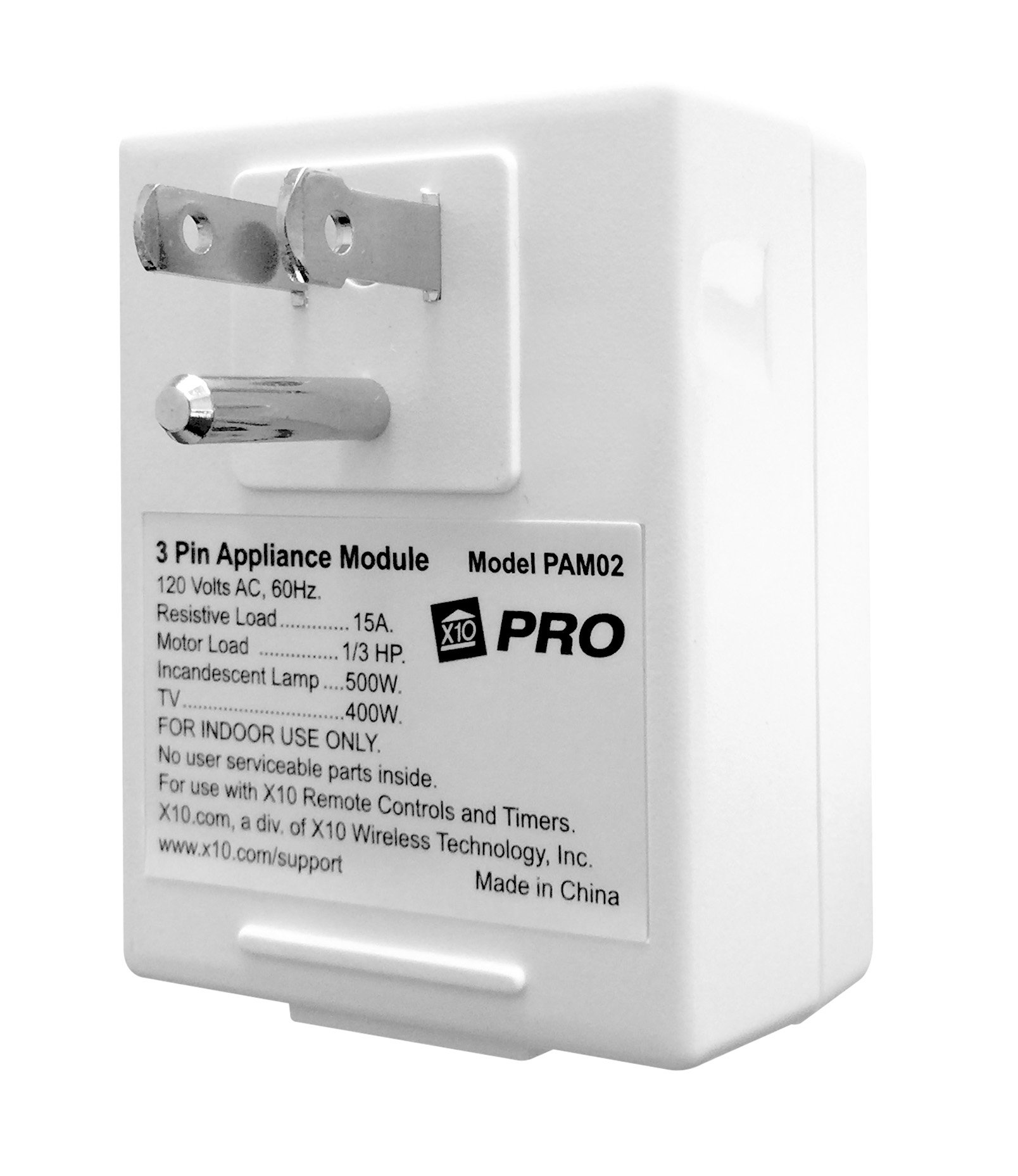X-10 Pro Appliance Module w/Auto Gain Control 3-Pin Model PAM02