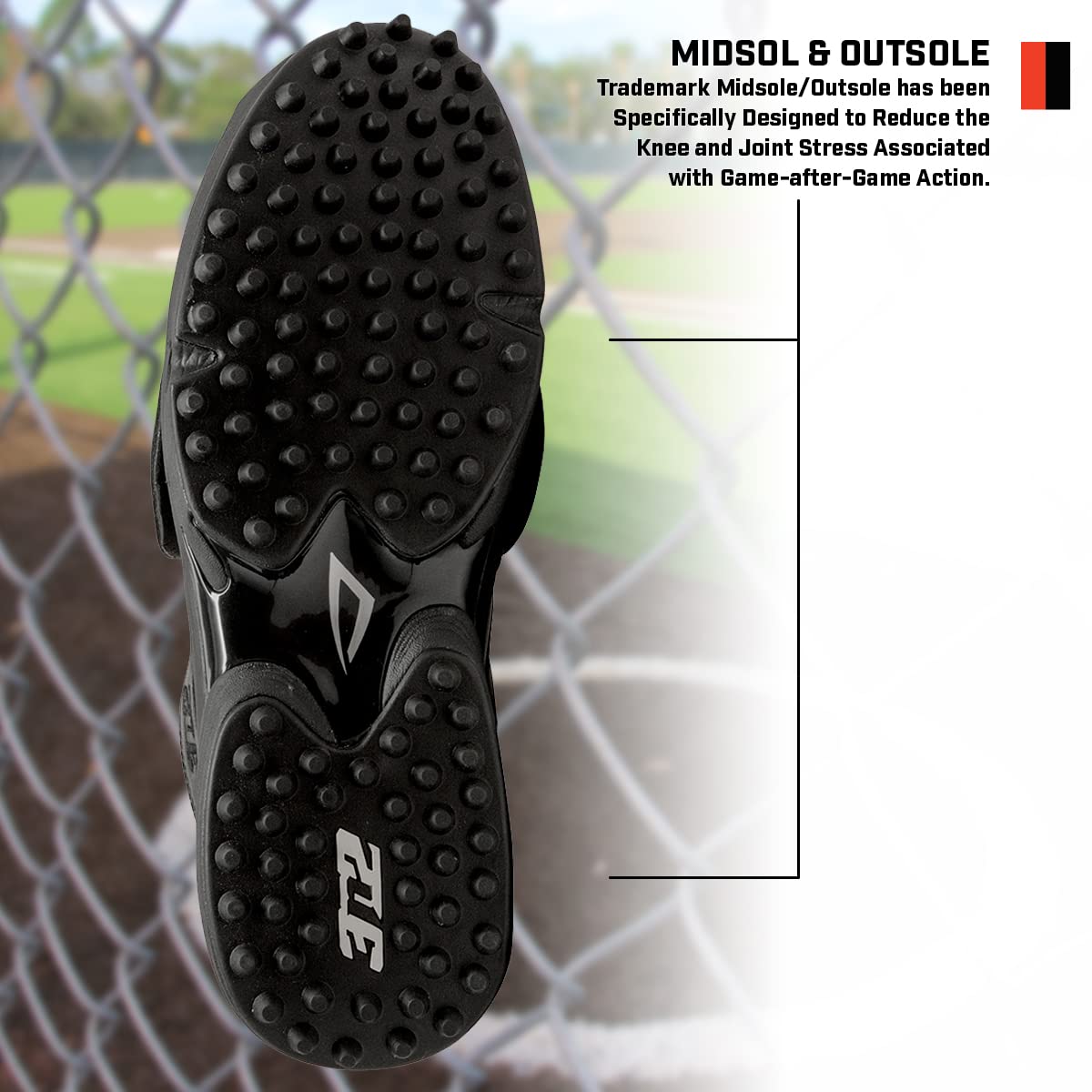 3N2 Men's Reaction Pro Plate Lo-Umpire Shoe Baseball, Black, 11 Wide