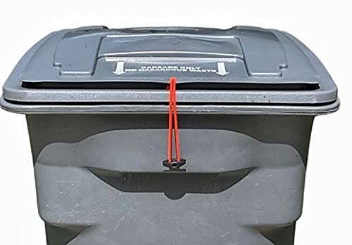 Lid Loc Outdoor Garbage Can Lock Keeps Trash Secure and Wildlife Out Wind Weather Proof Strong Durable