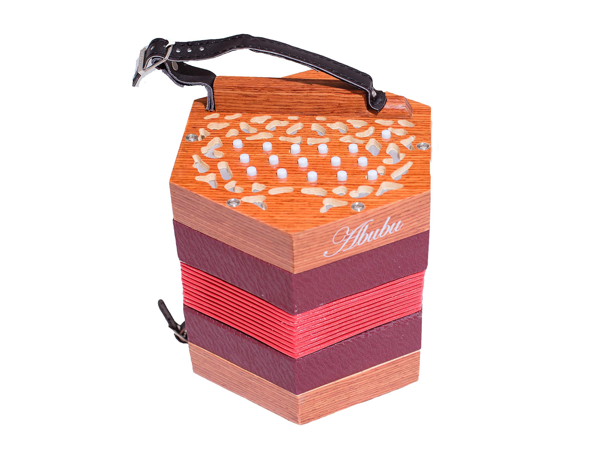 Abubu Wooden Concertina Accordion 30-Button Anglo Style