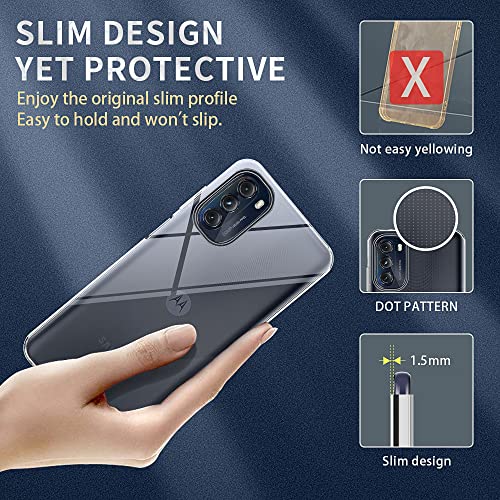 Bokoo Crystal Clear Moto G 5G 2022 Case.Soft Slim Fit Transparent Plastic TPU Protective Silicone Cover Phone Cases for Moto G 5G 2022 [Slim Thin & Comfort Grip] [Shockproof]