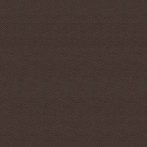 HomePop Round Leatherette Storage Ottoman with Lid, Chocolate Brown Large
