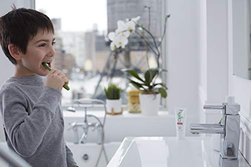 Hello Oral Care Kids Fluoride Free and SLS Free Toothpaste Twin Pack with BPA-Free Kids & Toddler Toothbrush, Natural Watermelon