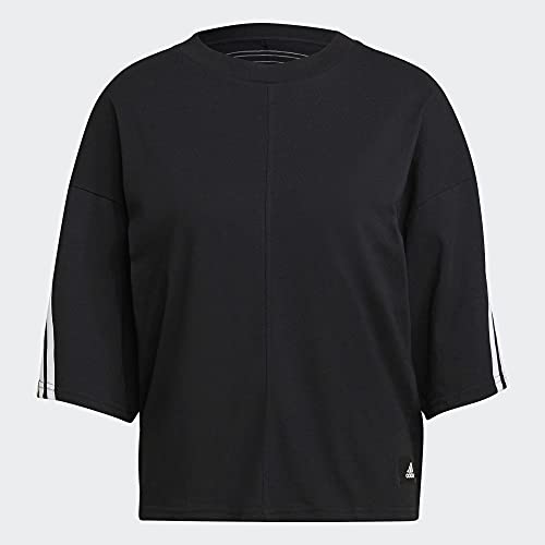 Adidas Women's Future Icons 3-Stripes Tee, Black, Large