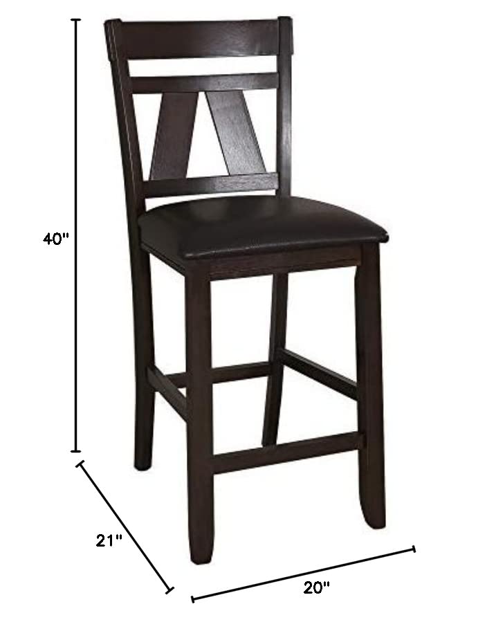 Liberty Furniture Industries Lawson Splat Back Counter Chair (RTA), W19 x D21 x H41, Black