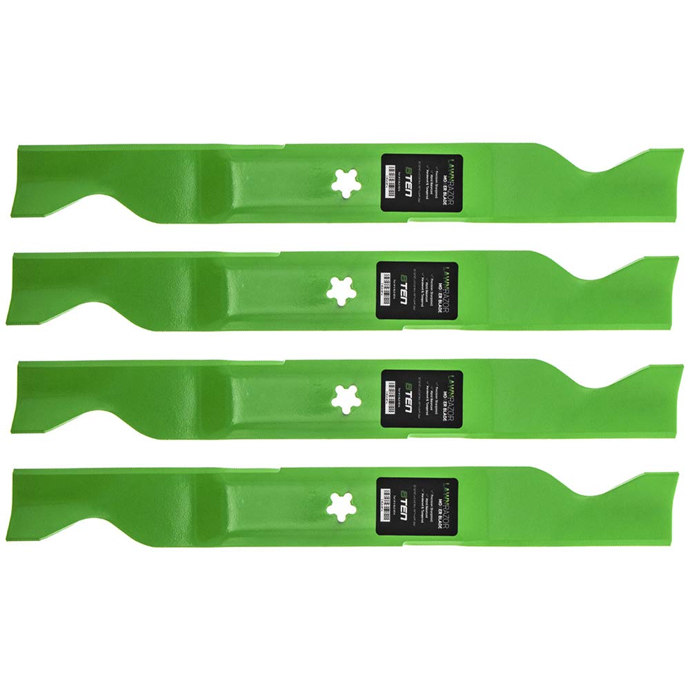 8TEN LawnRAZOR Mower Blade for AYP Husqvarna 561739 403107 405380 532405380 46 inch Deck (Medium Lift) 4 Pack