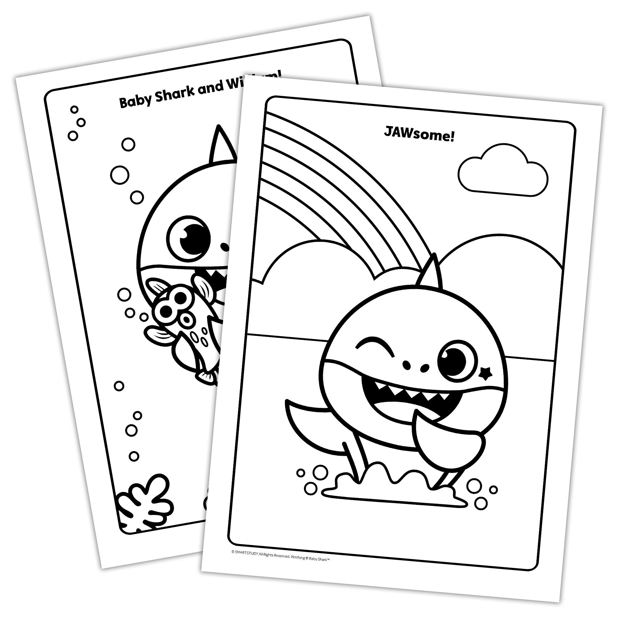 Bendon Imagine Ink Magic Ink Pictures and Game Book with Mess Free Marker (Baby Sharks)