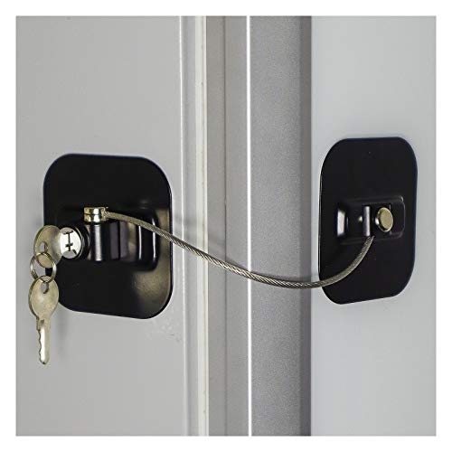 Refrigerator Door Locks, Fridge Lock with Keys, File Drawer and Child Safety Cabinet Lock with Strong Adhesive