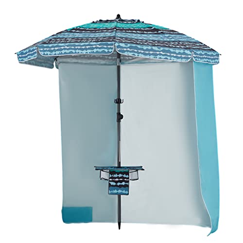 BondFree Beach Umbrellas for Sand Heavy Duty Wind, Portable Sun Shade Umbrella,7FT/8.5FT Sun Umbrella Beach, UPF 50+ PU Coating Beach Umbrella with Carry Bag