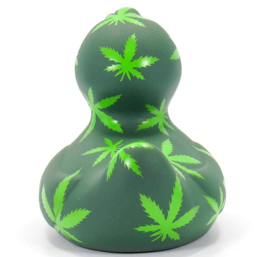 Hemp Rubber Duck Bath Toy by Bud Ducks | Elegant Gift Packaging - "Your bud in the tub!" | Child Safe | Collectable