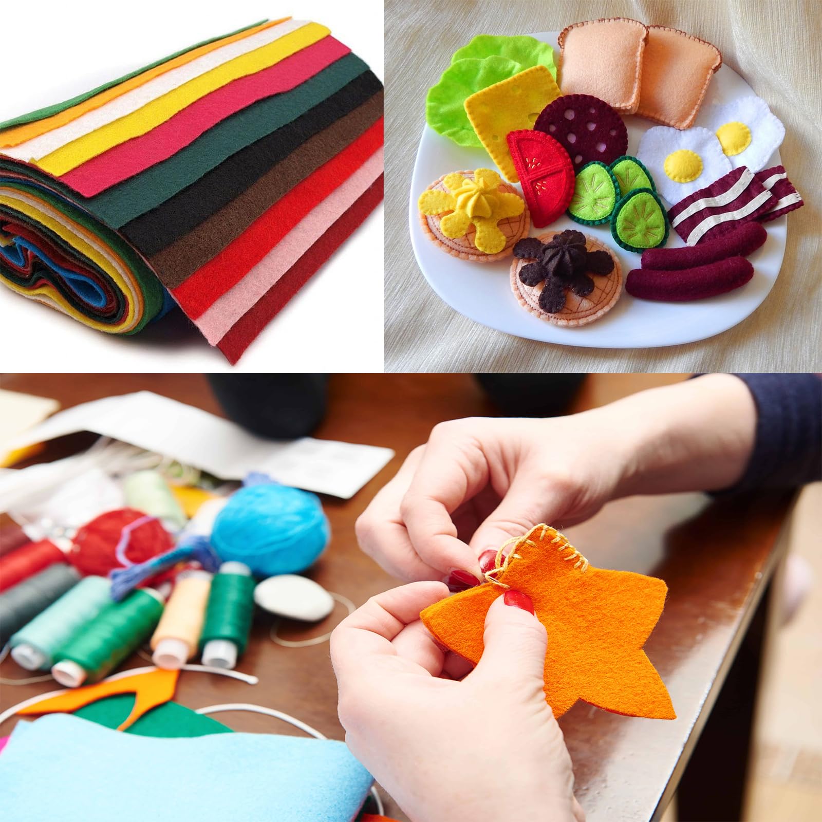 Acrylic Felt Fabric 72" X 36" Felt by The Yard,Wide 1.6mm Thick Acrylic Felt - Soft and Felt Sheets for DIY Arts & Crafts,Cushion, and Padding, DIY Arts & Crafts