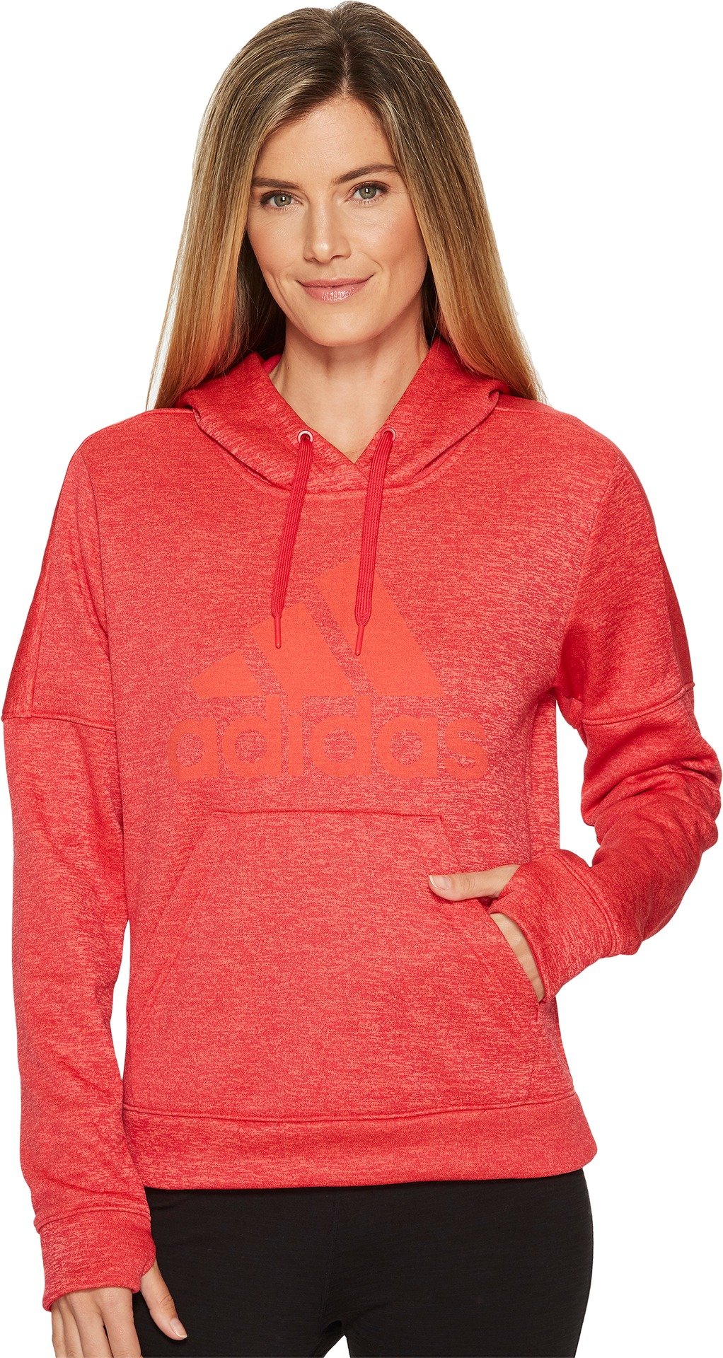 adidas Women's Team Issue Fleece Pullover Logo Hoodie, Mystery Ink Mélange/Noble Ink Mélange/Mystery Ink, Medium