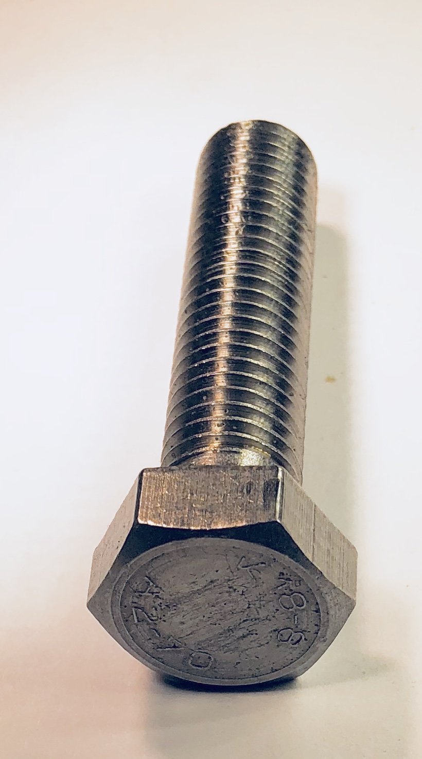 Serval Products 3/8-16 X 2 Left Hand (Reverse) Thread Hex Bolt Stainless Steel 18-8 Full Thread (2-Pack)