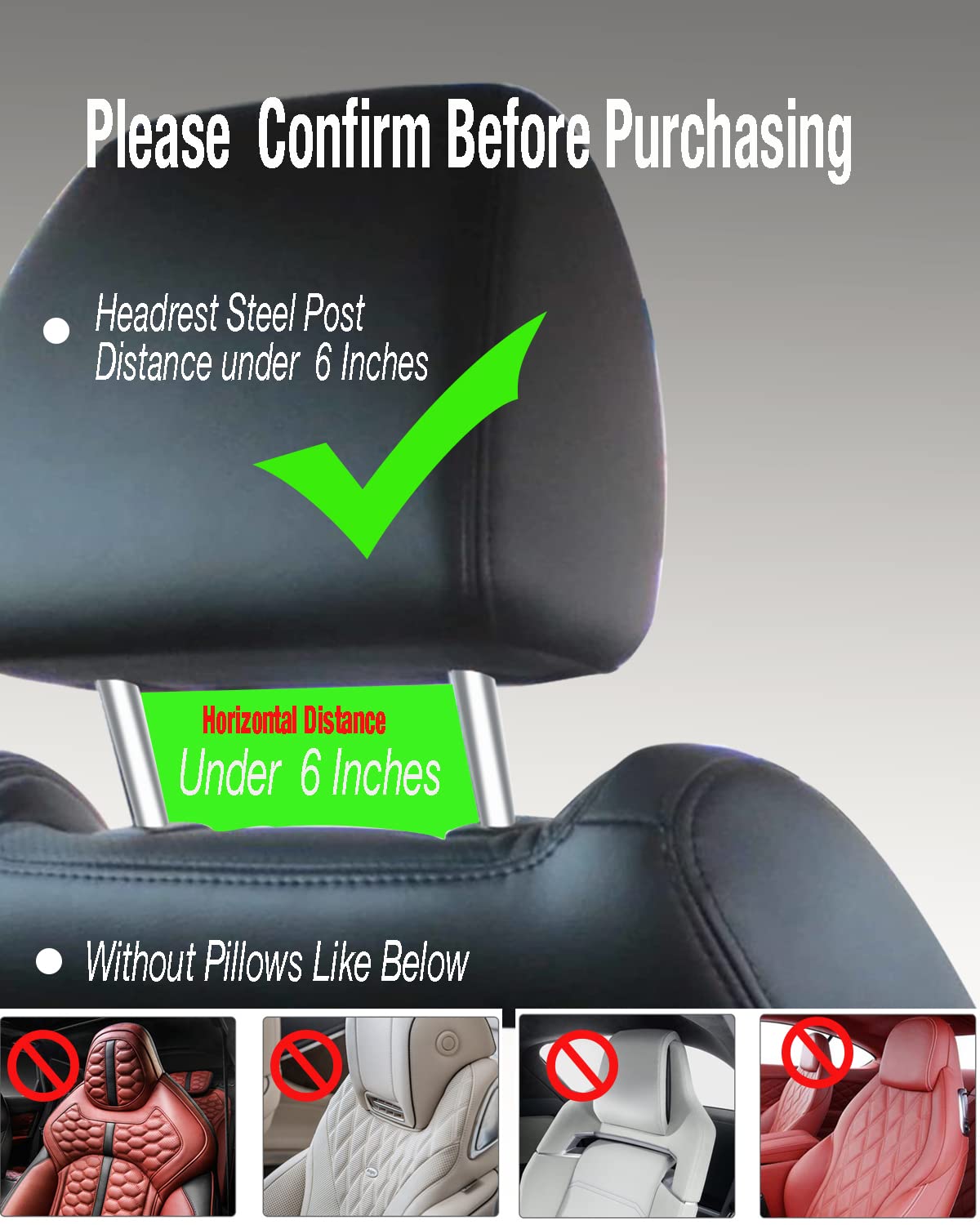 INNOMAX Adjustable Long Arm Tablet Mount, Backseat iPad Holder, 5"-12.5" Devices, Black