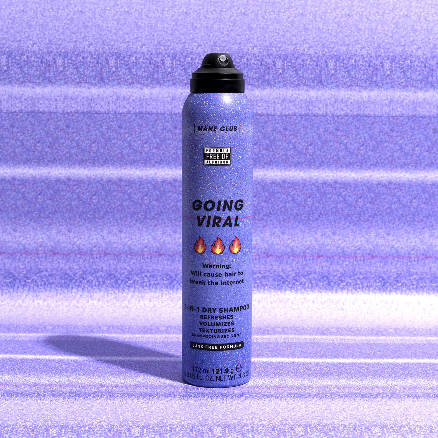 MANE CLUB Going Viral 3-IN-1 Texturizing Dry Shampoo, cruelty free, vegan, no sulfates or parabens, 4.3 Oz