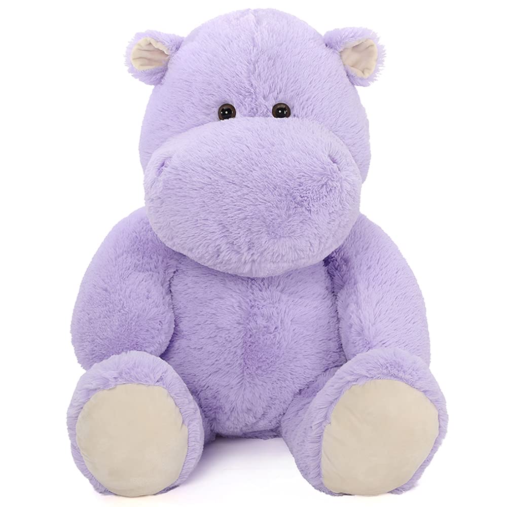 BENINY Giant Humongous Hippo Stuffed Animals 36", Oversized Hippo Plush, Soft Hug Cute Jumbo Hippo Toy Plush Gift for Kid, Purple