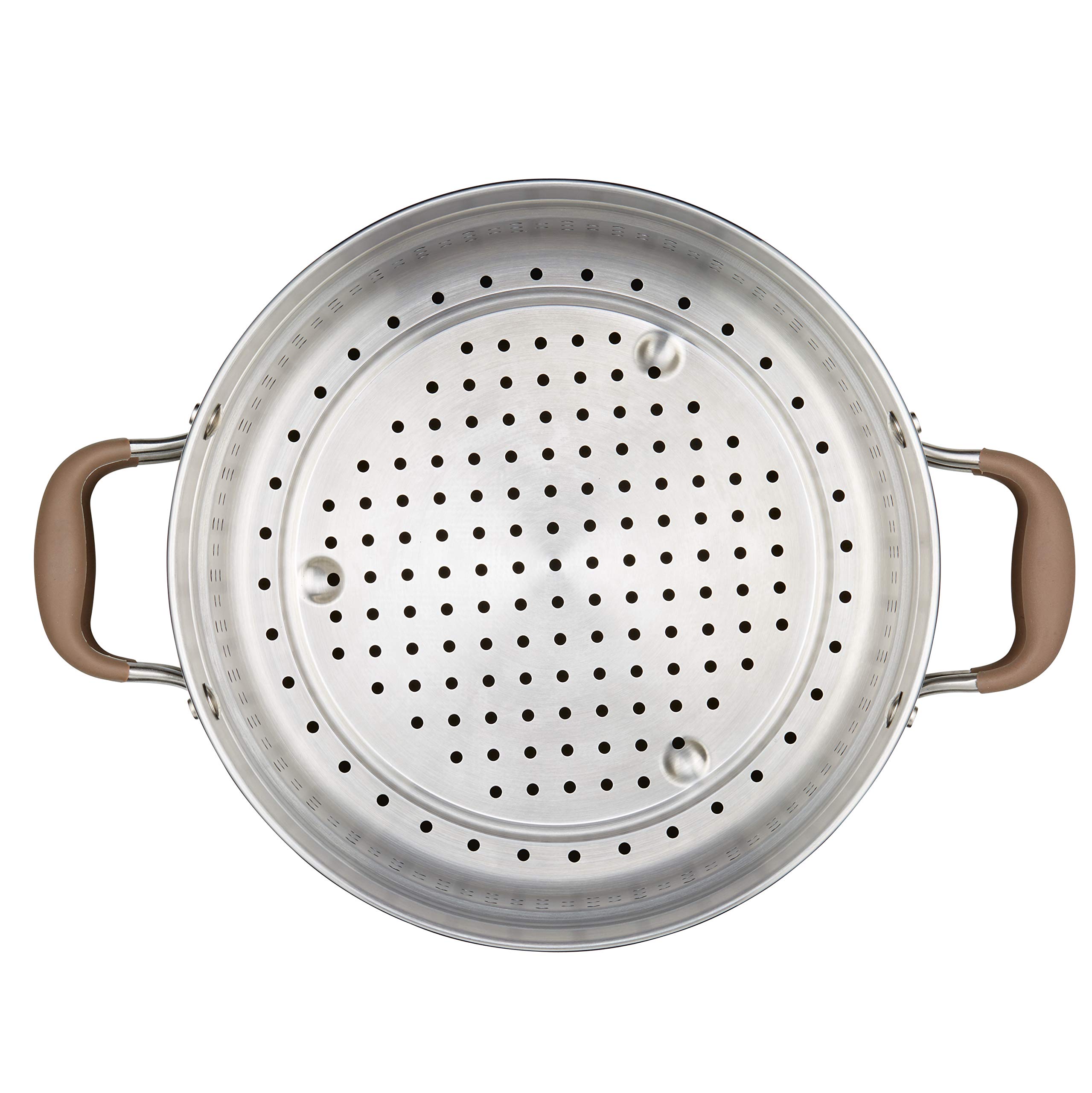 Anolon Advanced Umber Dutch Oven with Steamer Insert and Lid, 3 Piece, Light Brown
