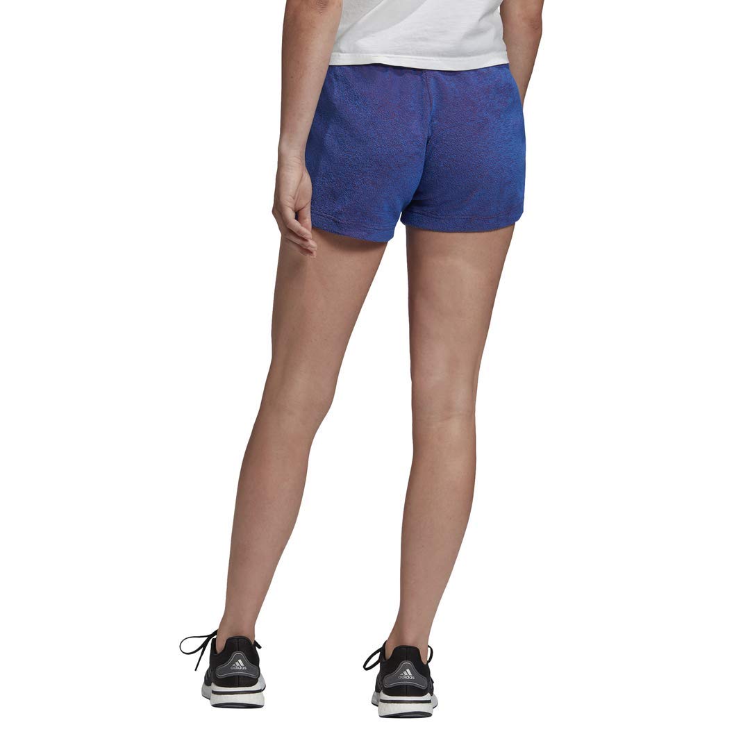 adidas womens Lightweight Shorts AEROREADY Blue/Scarlet Melange XX-Large