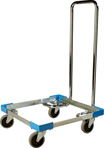 Carlisle FoodService Products E-Z Glide Dishwashing Racks Dolly with Handle for Kitchen and Restaurants, Aluminum, 20.63 X 20.63 X 6.63 Inches, Blue