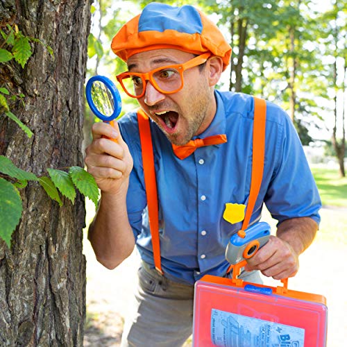 Blippi Detective Roleplay Set - Carry Case, Camera, Personalized Yellow Badge, Magnifying Glass, Activity Sheets for Ultimate Toddler and Young Child Mystery Adventure - Exclusive Content Included