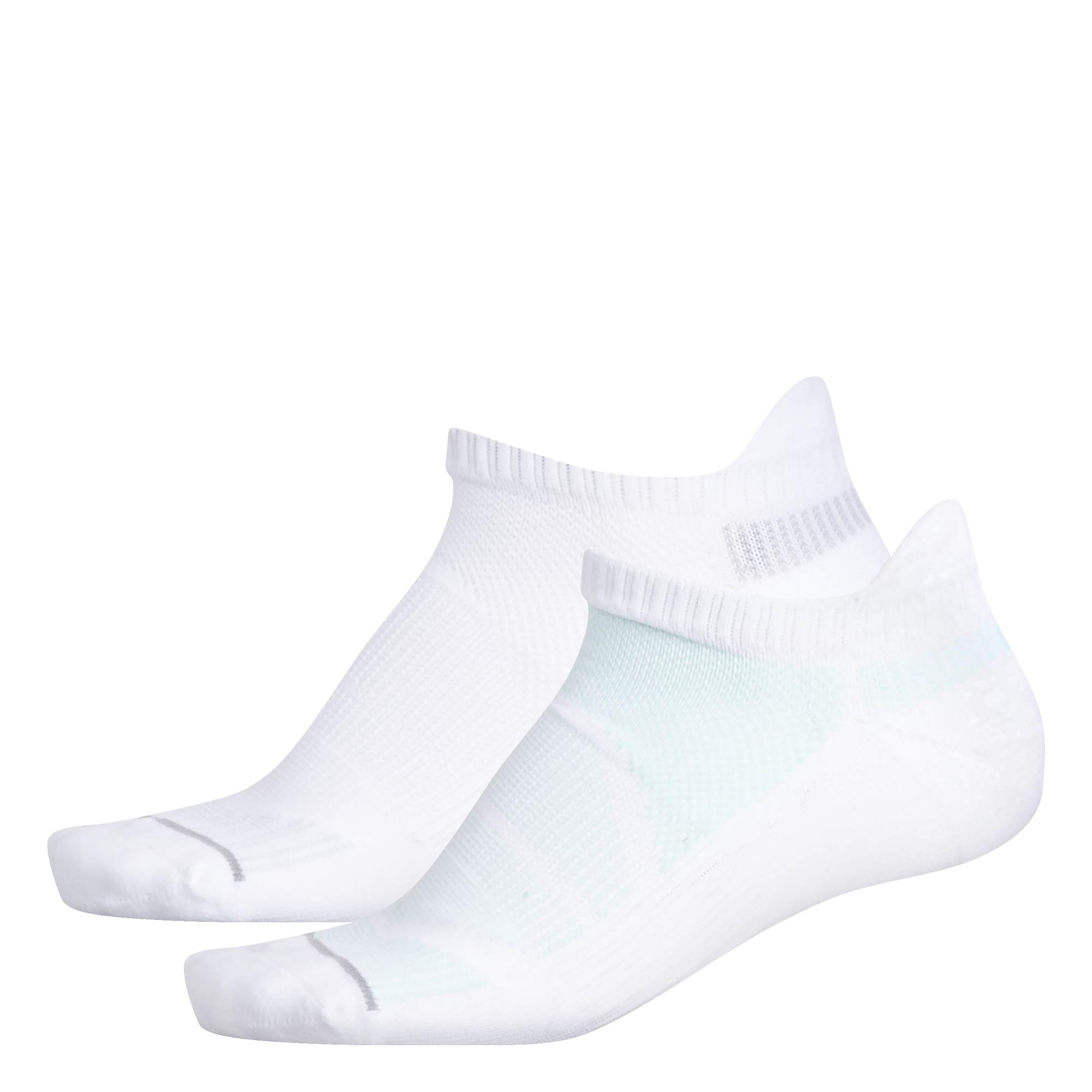 adidas Women's Superlite Prime MESH III Tabbed 2-Pack NO Show, White/Clear Grey/Light Onix, Medium