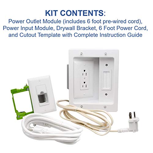 C2G/ Cables To Go 16314 Wiremold In-Wall TV Power Kit