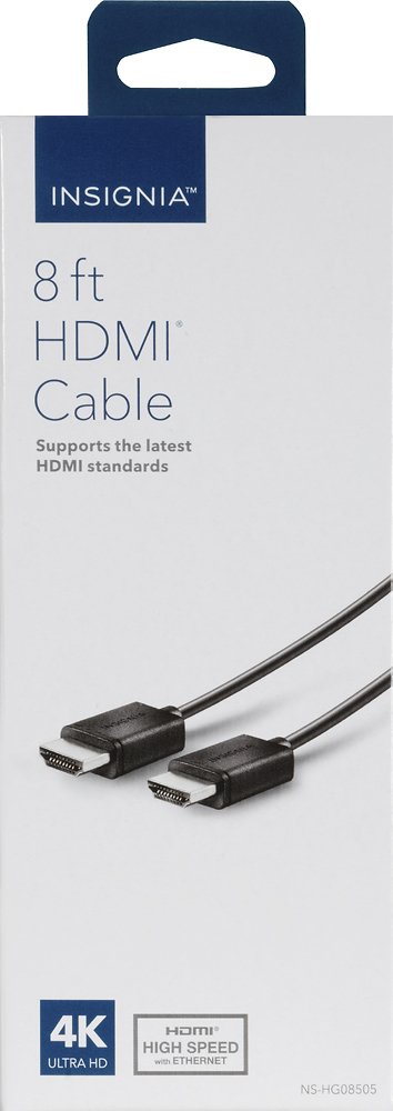 INSIGNIA - 8' 4K Ultra HD HDMI Cable - Black