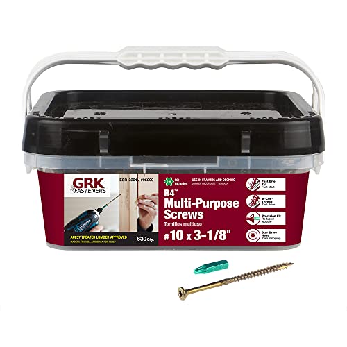 GRK Fasteners 95200 R4#10 x 3-1/8" Screws 630CT