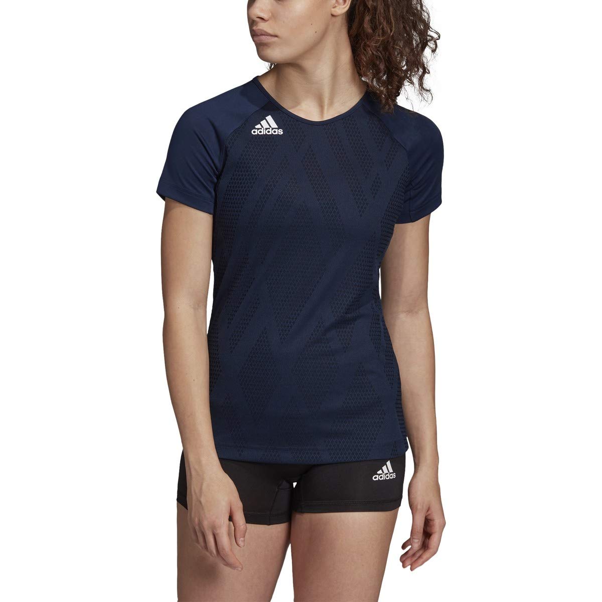 adidas Women's Quickset Jersey, Collegiate Navy/Collegiate Navy/White, Large