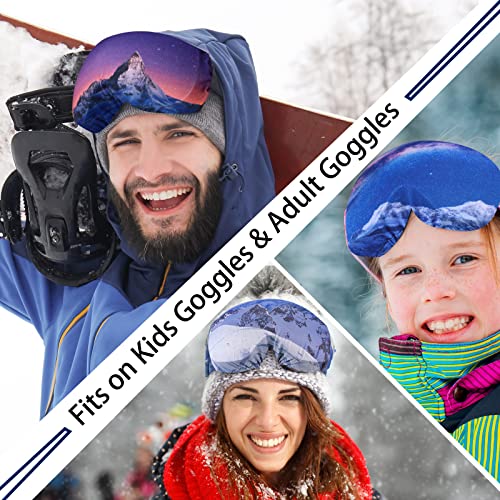 8 Pieces Ski Snowboard Goggle Cover Microfiber Ski Goggle Protector Snow Sports Goggle Cover Sleeve Lens Scratch Dust Protection for Outdoor Activities Travel Storage Accessories