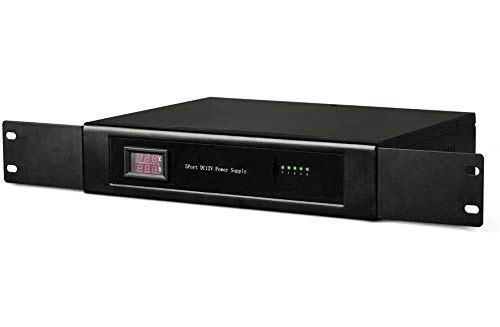 EVERSECU 1.5U/19 Rack Mount 9 Channel DC12V 10 Amp PTC Fuse CCTV Power Supply with Metal Box, AC Plug for Security Cameras, DVRs, IP Cameras, CCTV Cameras