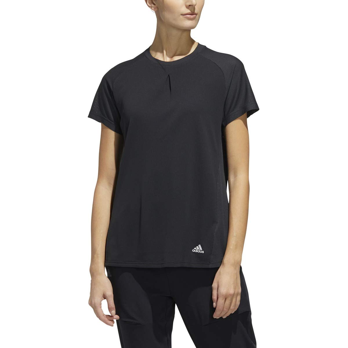 adidas Women's HEAT.RDY Colorblock Tee White Small