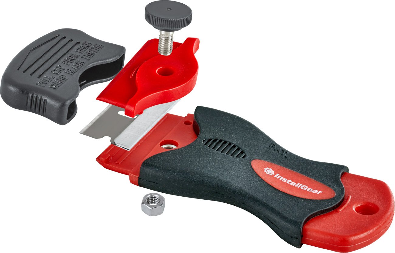 InstallGear Mini Razor Scraper with 1 Heavy Duty Blade | For Home, Automotive, Industrial, and Marine | Scraper Tool | Razor Blade