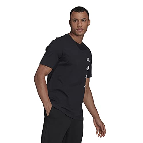 adidas Men's Essentials Gradient Logo Tee, Black, Medium