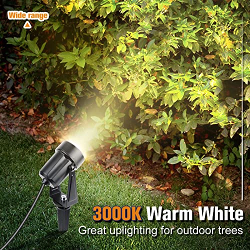 APONUO 76FT Low Voltage Led Landscape Light, Landscape Lights with Transformer Waterproof Landscape Lighting Kit Warm White 12W Landscape House Light for Yard, Lawn, Tree (6 Lights)